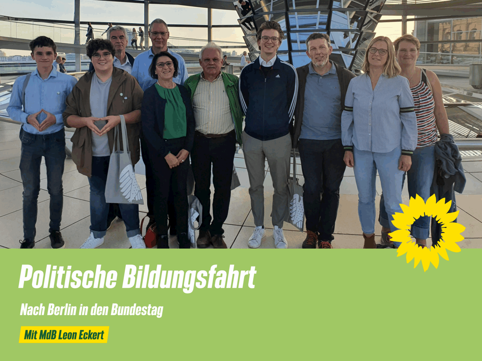 Bildungsfahrt nach Berlin mit Leon Eckert – BÜNDNIS 90/DIE GRÜNEN